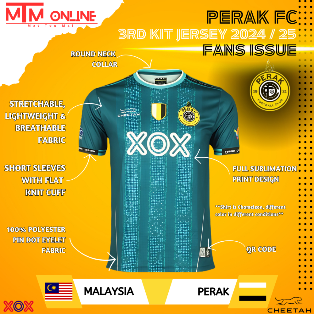 Perak FC Merchandise | Replica PFC 3rd Jersey Fan Issue | Perak FC ...