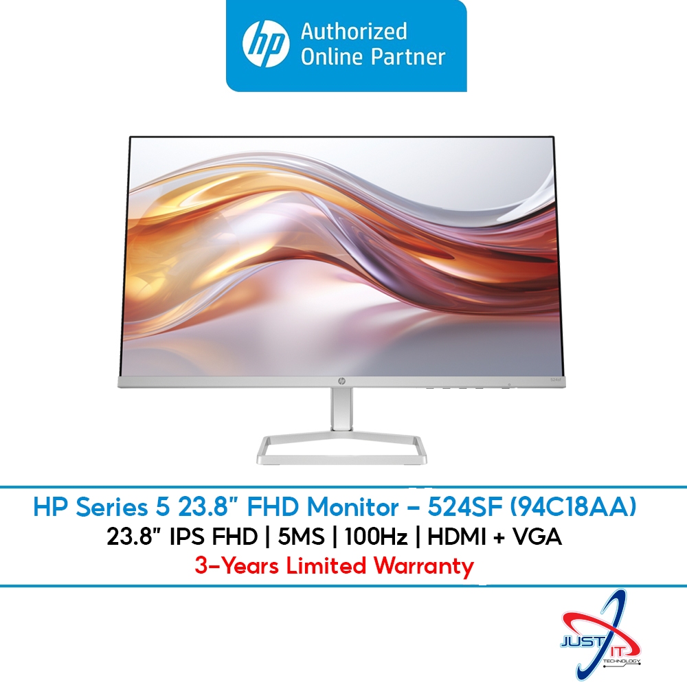 HP SERIES 5 524SF 23.8'' MONITOR ( 23.8" IPS FHD / 5MS / 100Hz /HD MI + VGA) | Shopee Malaysia