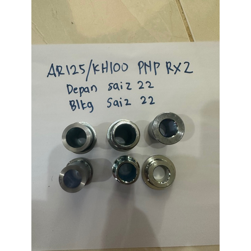 Bush custom rim AR125 KH100 PNP RXZ shaft depan saiz 22 belakang saiz ...