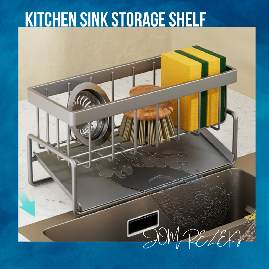 JOM Kitchen Sponge Rack For Sink Drain Rack Sponge Holder Rack Kitchen ...
