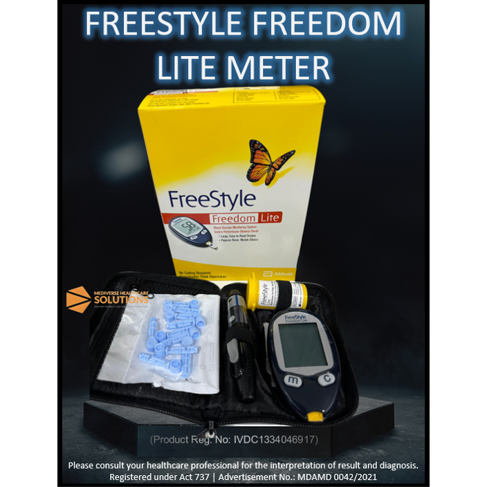 (Lifetime Warranty) Abbott Freestyle Freedom Lite Starter Kit Blood ...