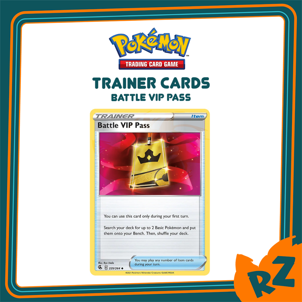 [Original] Pokemon TCG Card Battle VIP Pass Item Trainer Singles ...