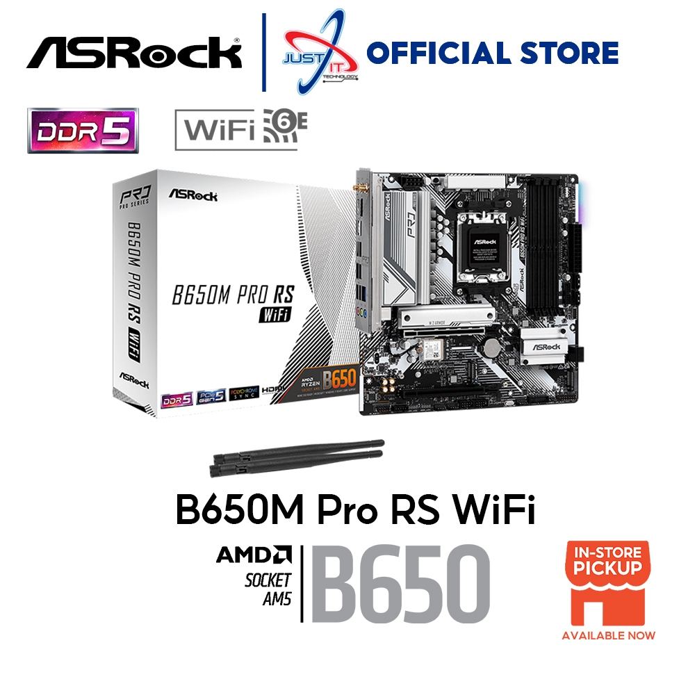 ASRock B650M Pro RS Gaming Motherboard Ryzen 5 7500F/7600/R7 7700 ...