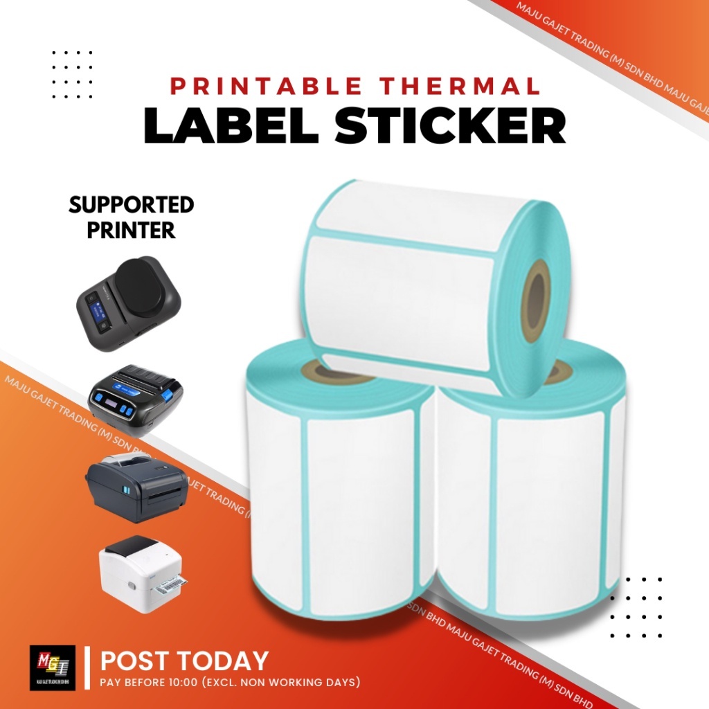 Thermal Label Sticker Waterproof Printer Barcode | Shopee Malaysia