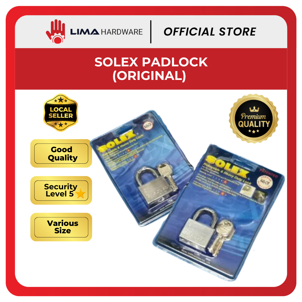 SOLEX PADLOCK 40/50 MM X 1PCS (ORIGINAL) | Shopee Malaysia