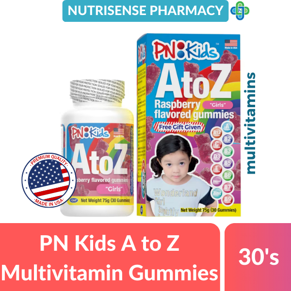 PN Kids A to Z Raspberry Multivitamins Gummies Girls 30's | Shopee Malaysia