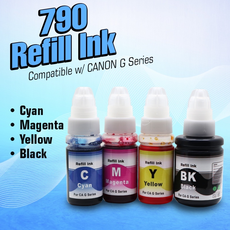 Canon 790 Ink/GI-790/GI790 Compatible Refill Ink for G1000 G2000 G3000 ...