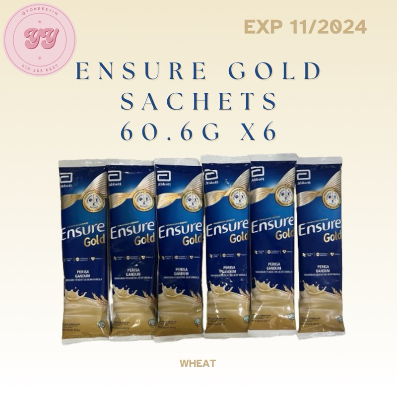 Abbott Ensure Gold - Wheat Sachet 60.6g x6 (EXP : 11/2024) | Shopee ...