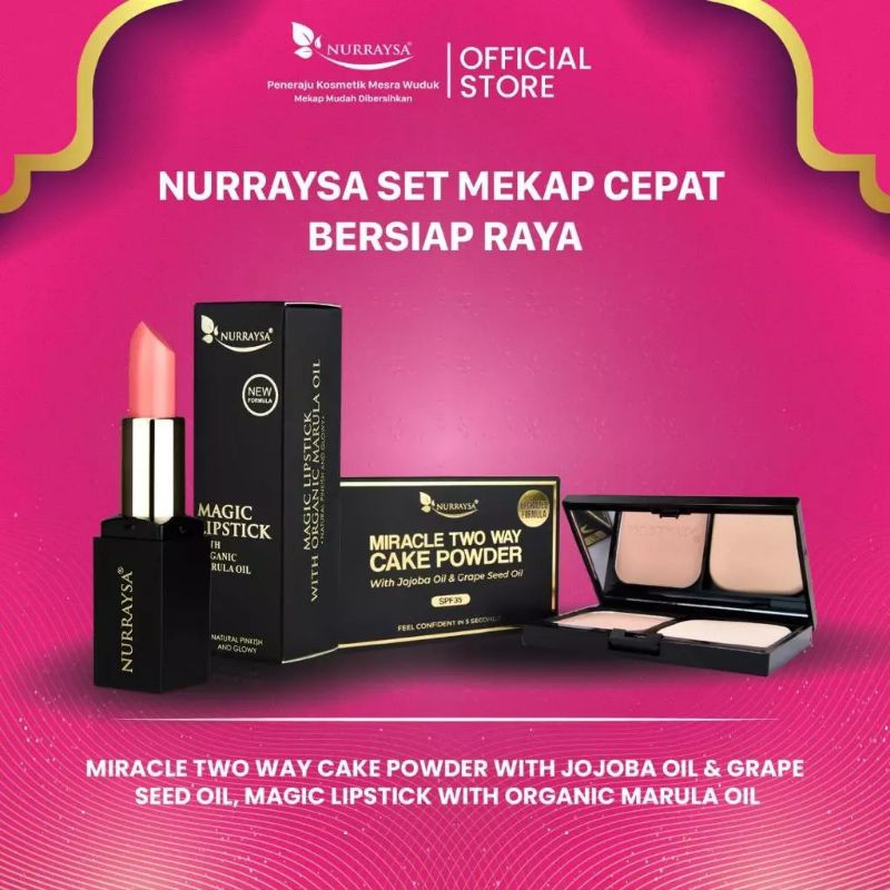 NURRAYSA HOT SET- TWO WAY CAKE - SET MAKEUP SIMPLE | Shopee Malaysia
