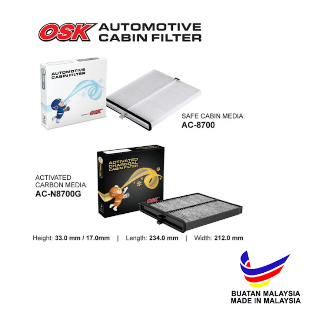 OSK CABIN FILTER for MAZDA 3, 6, CX-5 KD45-61-J6X/ TA05-61-J5X | Shopee ...