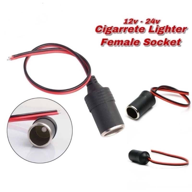🔥🔥 Ready stock Car Socket Lighter Female 12V-24V Car cigar cigarette ...