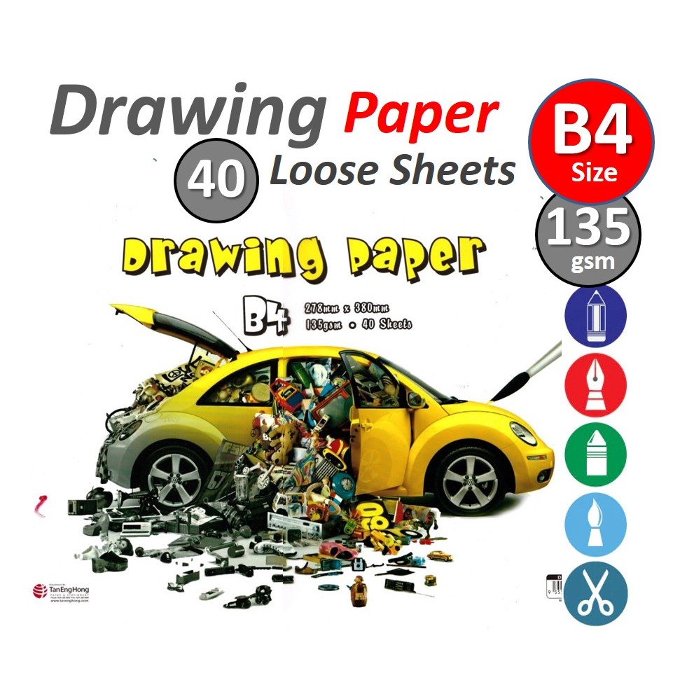 Dotdown Drawing Paper B4 135g 40 sheets per pack | Shopee Malaysia