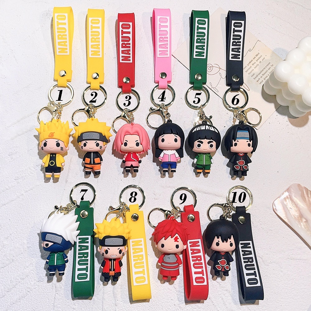 Naruto Kakashi Itachi Sasuke etc Key Chain Cute Gift Key Ring Key ...