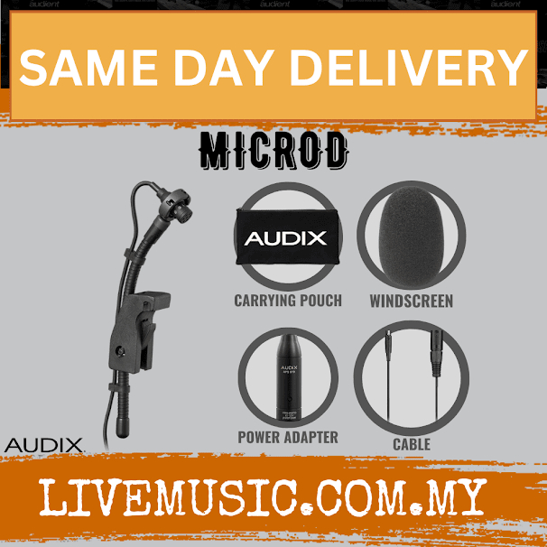 Audix MicroD Miniature Condenser Instrument Microphone ( Micro-D ...