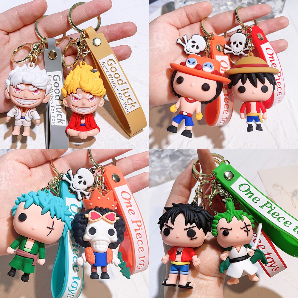 One Piece Japanese Anime Key Chain Cute Gift Key Ring Key Holder ...