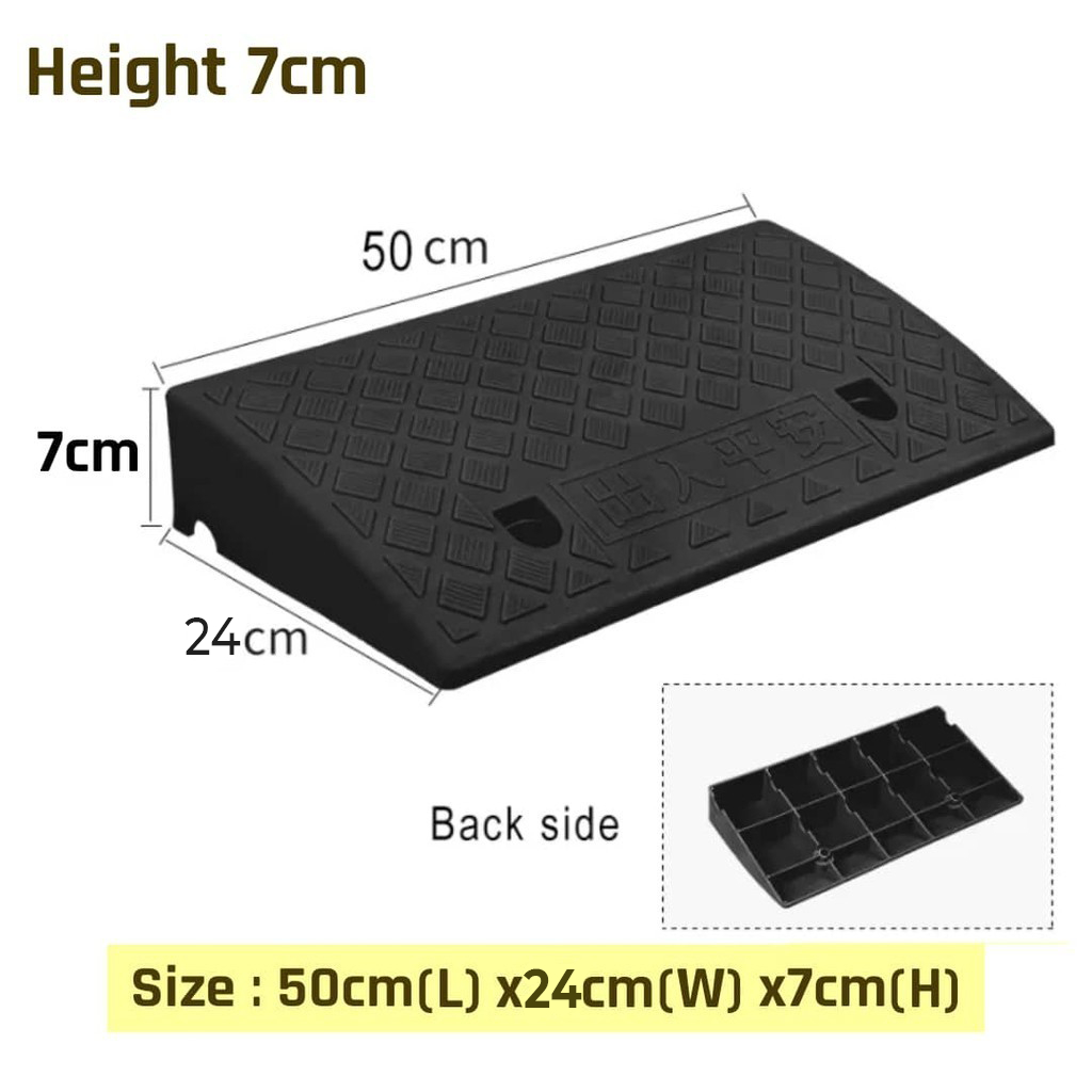 [Variable Size] Heavy Duty Rubber Road Driveway Curb Ramp Kerb ...
