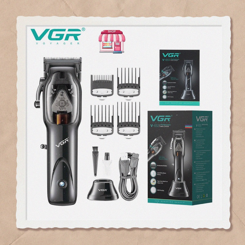 [NEW] VGR V-653 Professional Hair Clipper RPM 9000 Magnetic Motor ...