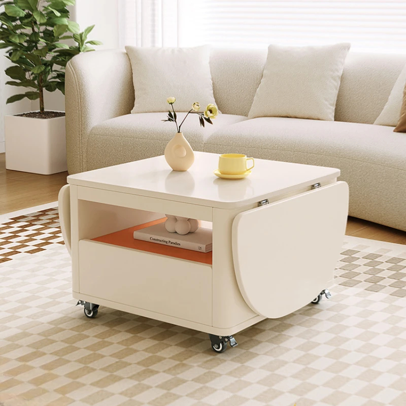 Movable Folding Coffee Table Dining Table Integrated Living Room Side ...