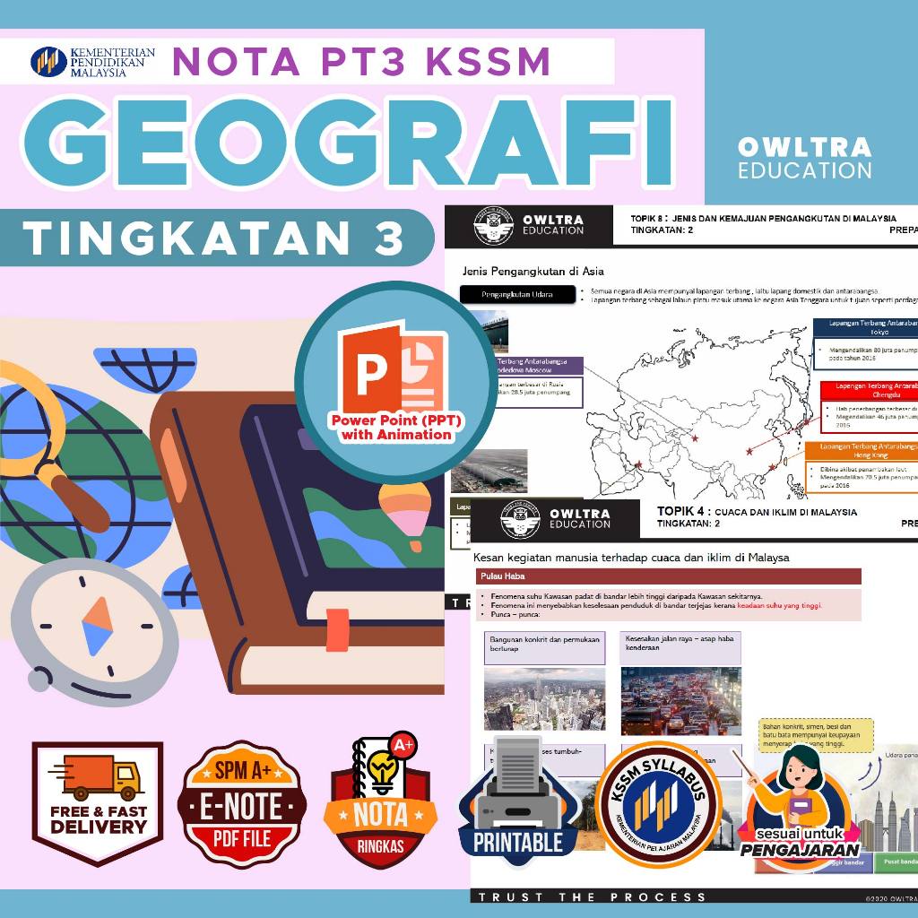 [NO DELIVERY FEE] NOTA GEOGRAFI PT3 UASA TINGKATAN 3 (KSSM) Buku ...