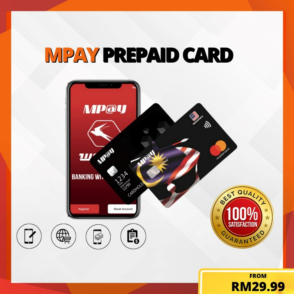 【ReadyStock】ORIGINAL MALAYSIA MPay MastercardPrepaid Card with Debit/Master/Mpay/Wave/E-Wallet ...
