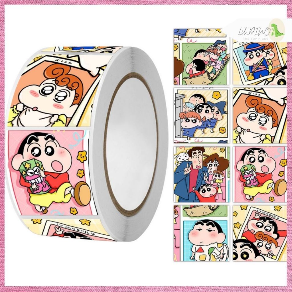 Ready Stock 500pcs/Roll Crayon Shin Chan Cute Ins PVC Waterproof ...