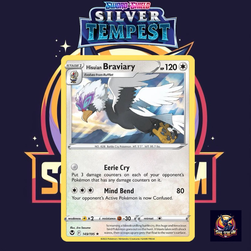 Pokemon TCG Braviary 149/195 Silver Tempest | Shopee Malaysia
