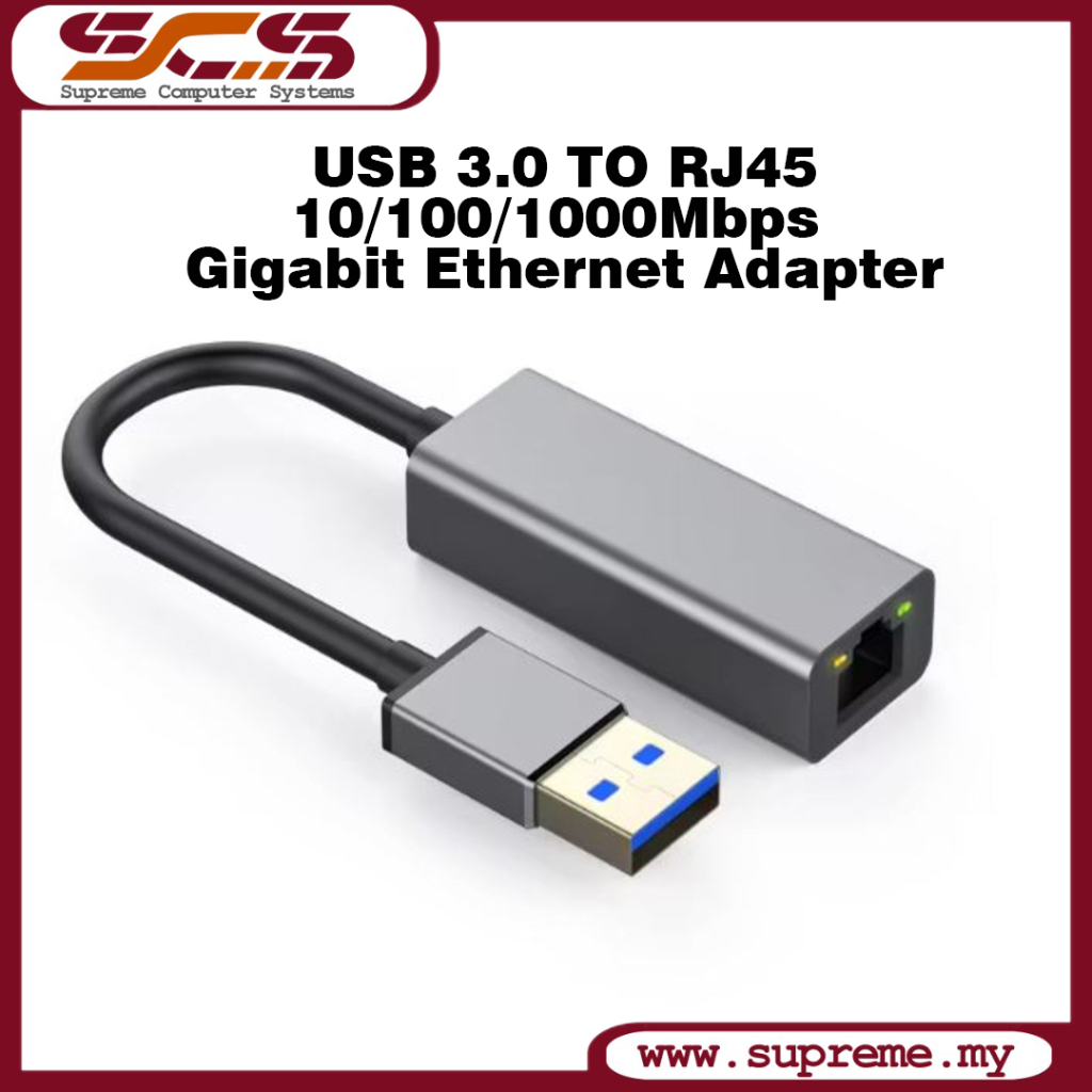 USB 3.0 to RJ45 Gigabit Ethernet hub adapter 1000mbps Gigabit Lan ...
