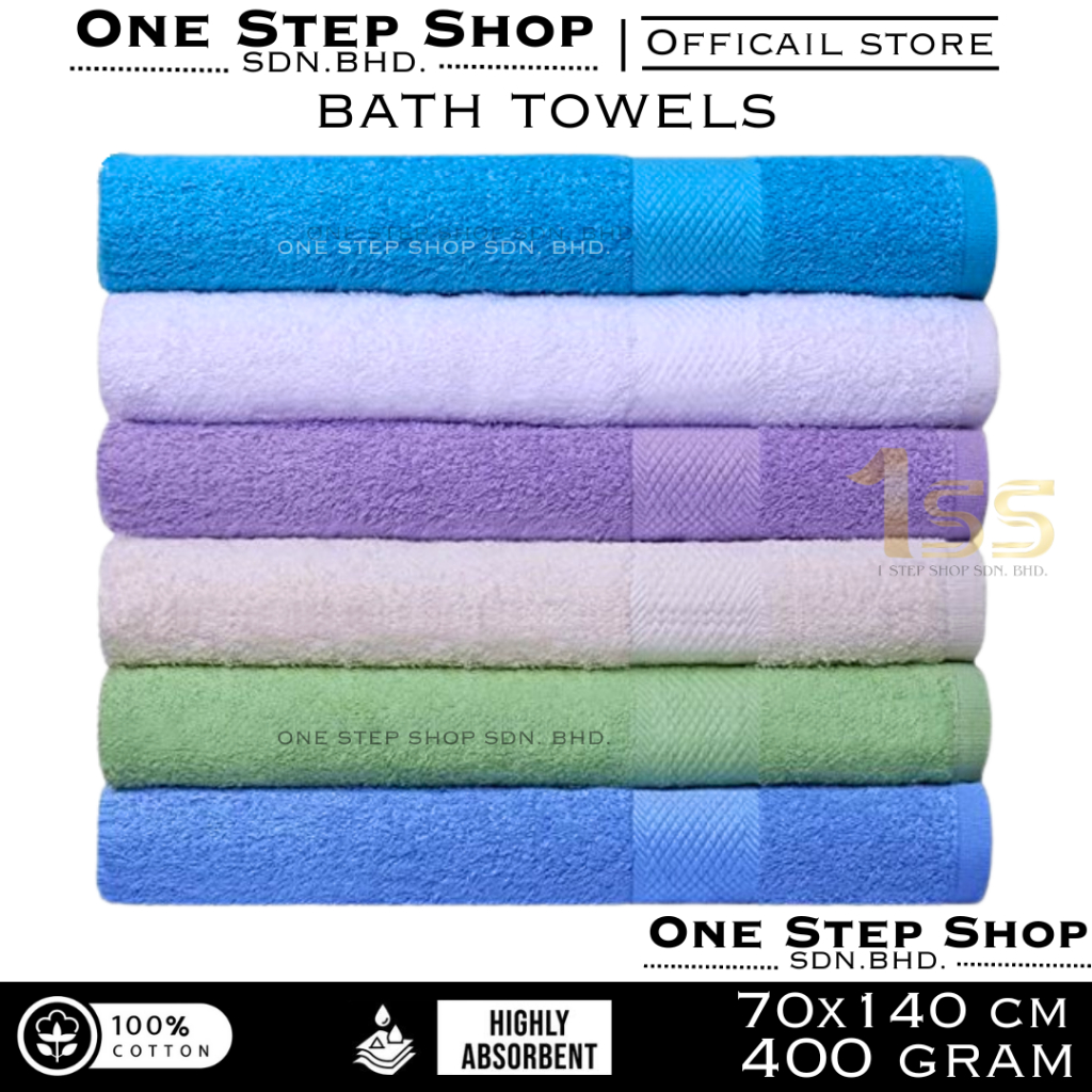 Adult Bath Towel 100% Cotton Big Towel Set Bath Towel Cotton Besar Kain ...