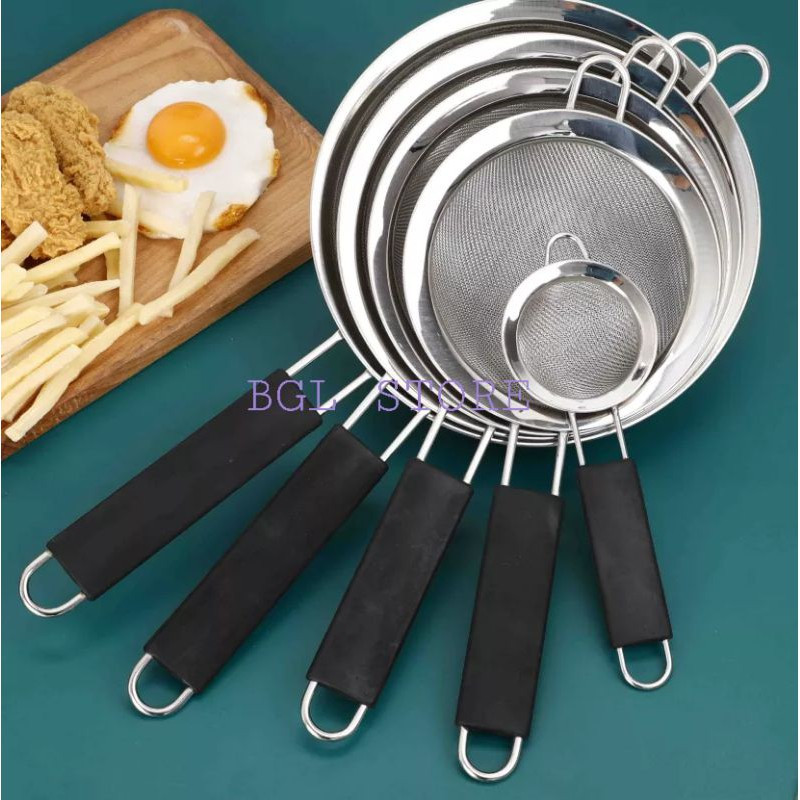 Stainless Steel Fine Mesh Strainer / Colander Flour Sifter Sieve With ...