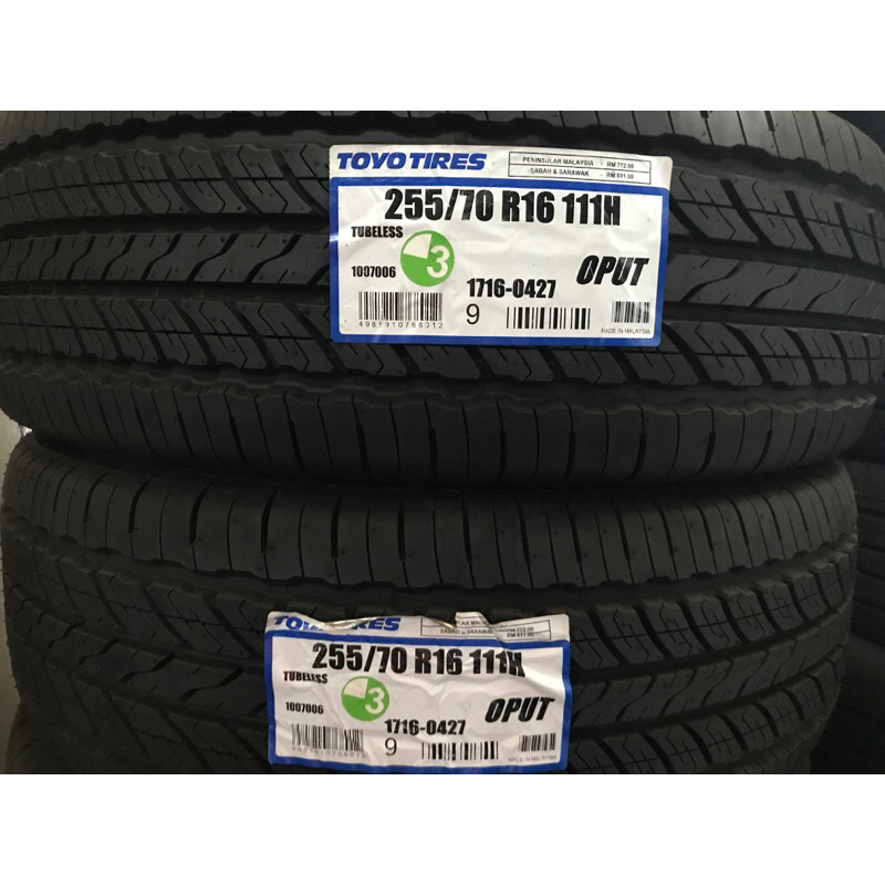 255/70R16 255 70 16 TOYO OPUT Car Tyre Tire Kereta Tayar Wheel Rim 16 ...