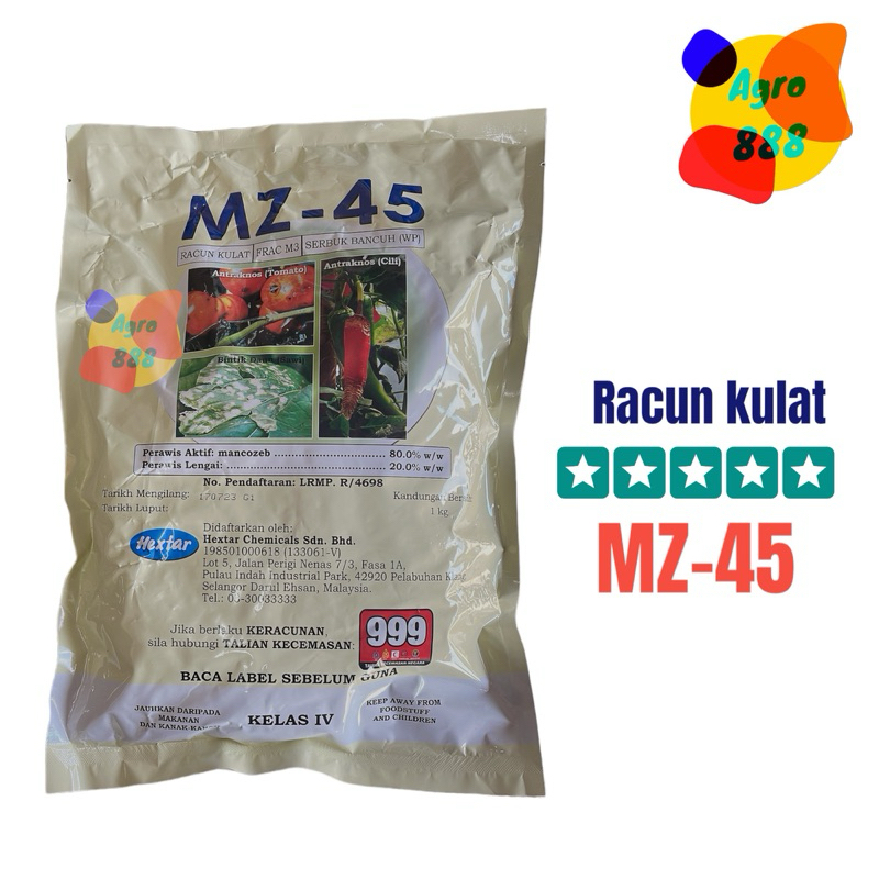 Mancozeb (Racun Kulat) 菌药粉 Hextar MZ-45 1KG | Shopee Malaysia