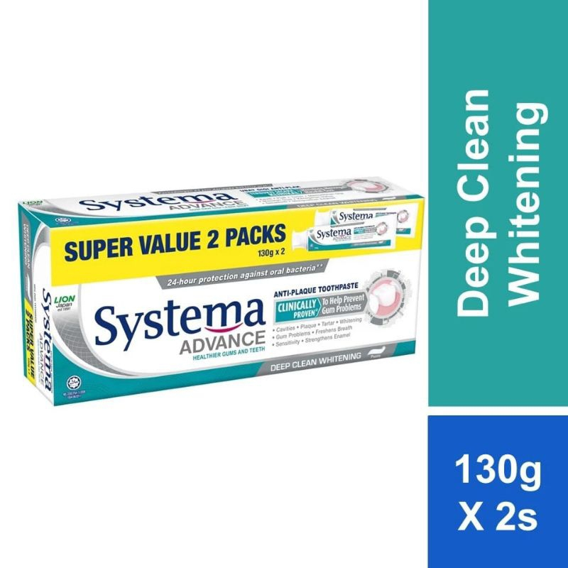 Systema Advance Toothpaste Deep Clean Whitening Super Value (130g x 2 ...