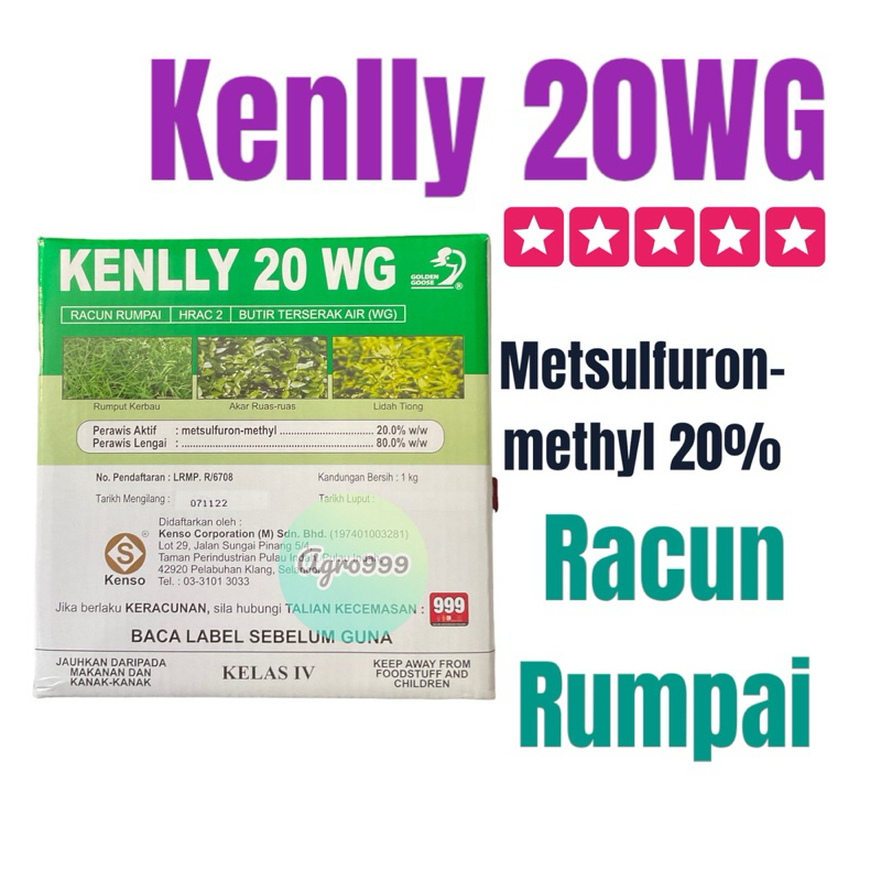 RACUN RUMPUT KENLLY 20WG 1kg- RACUN RUMPUT SAMBAU - RACUN RUMPUT KERBAU ...