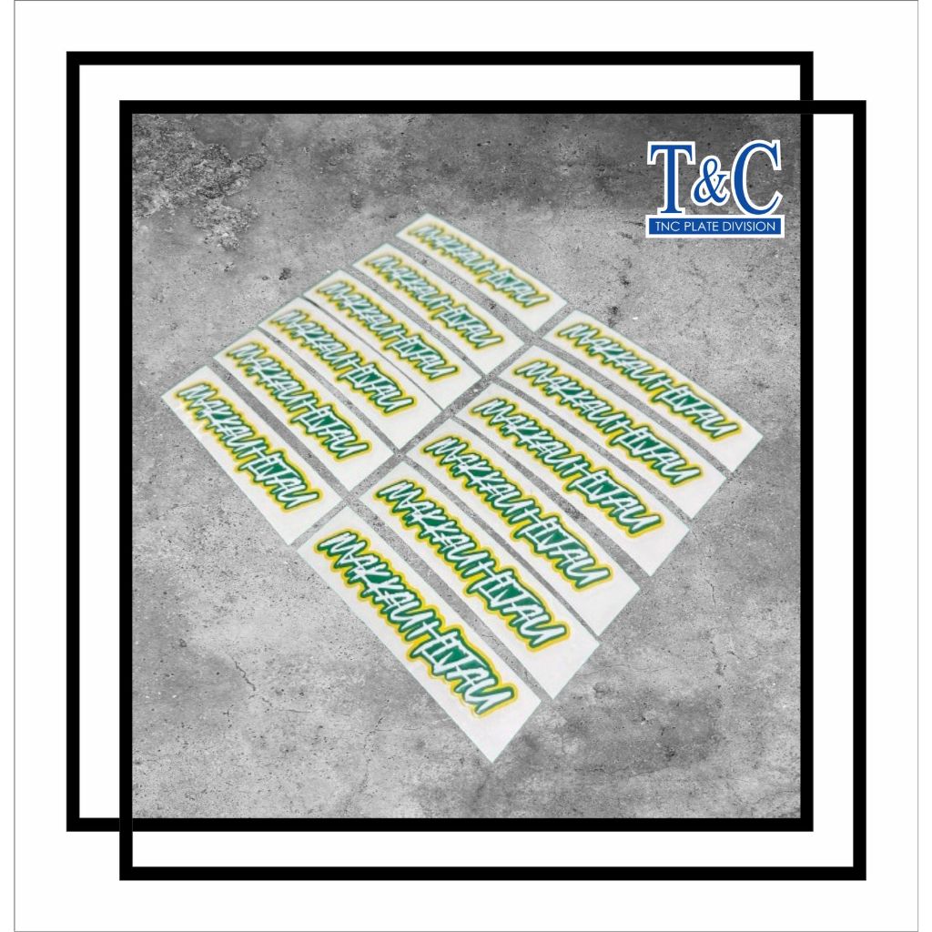 STICKER MAK KAU HIJAU 3 LAYER JENIS CUTTING MOTO | Shopee Malaysia