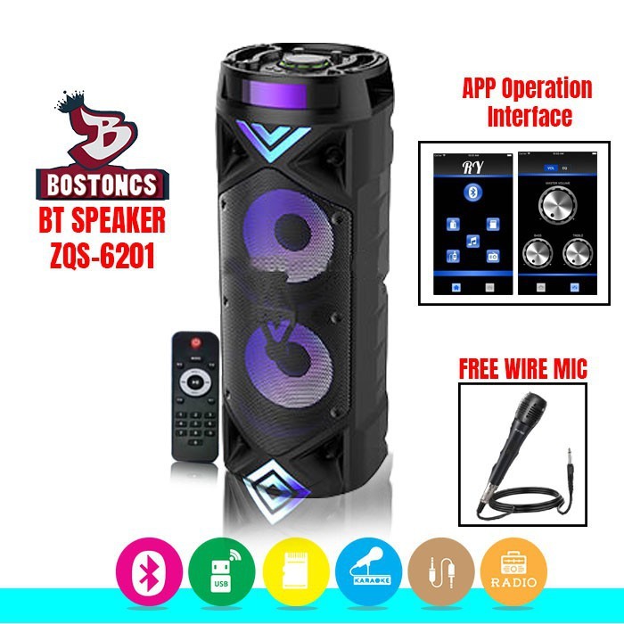 [Ready To Stock] Super Bass Wireless Speaker ZQS-6201 Bt Speaker ZQS ...