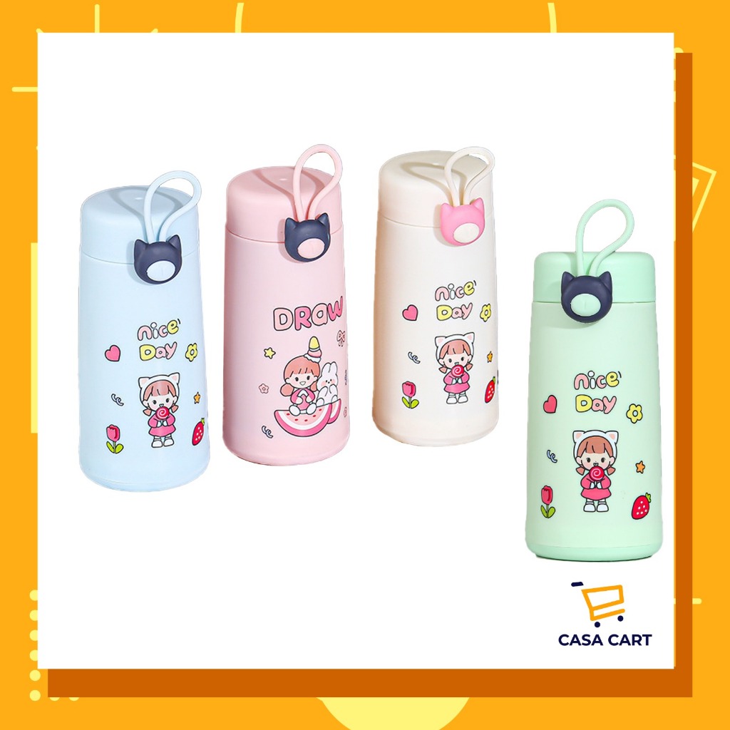 CASA CART Reka Bentuk Gadis Comel Kreatif Tumbler Kopi Perjalanan Botol ...