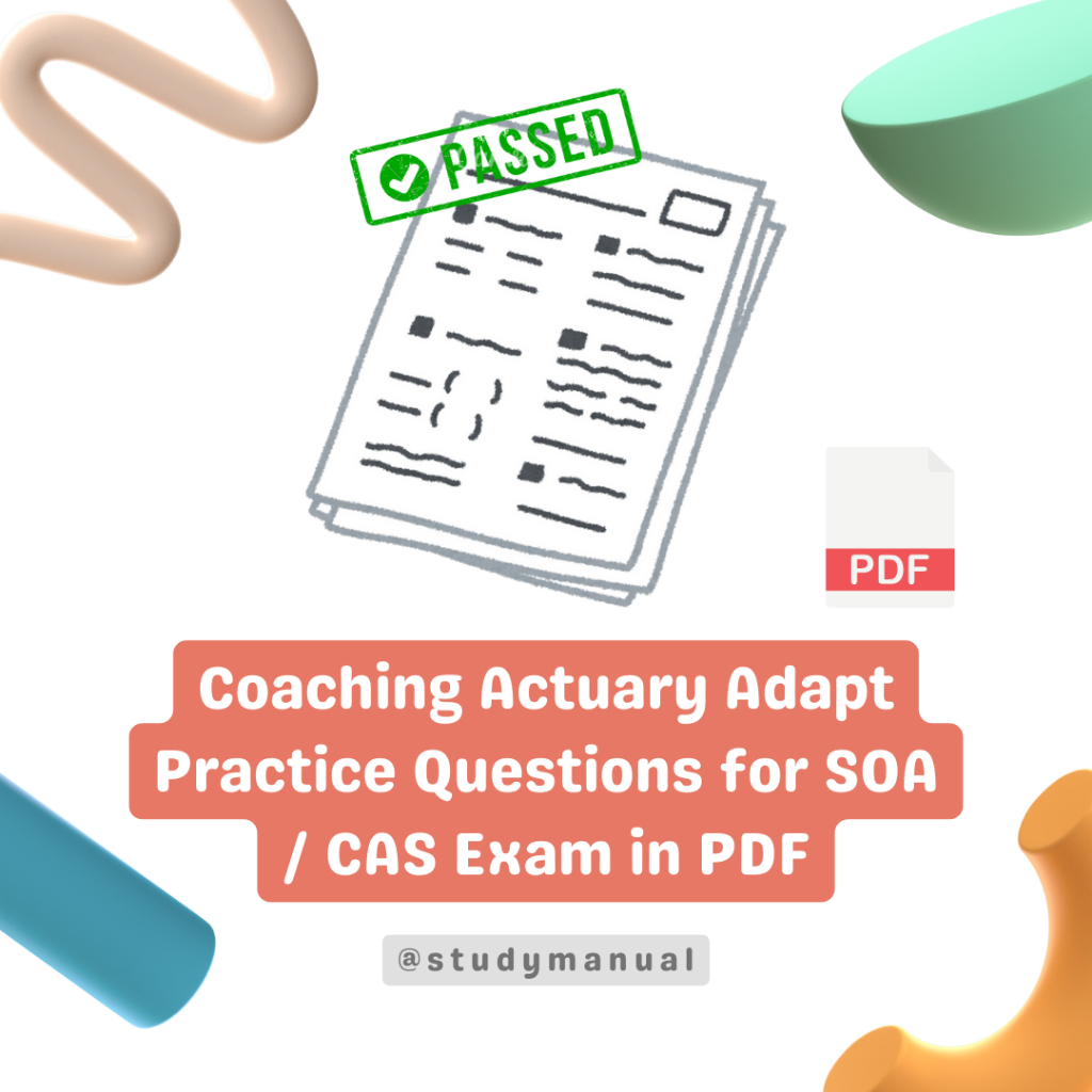 Coaching Actuary Adapt Practice Questions for SOA / CAS Exam in PDF | Shopee Malaysia