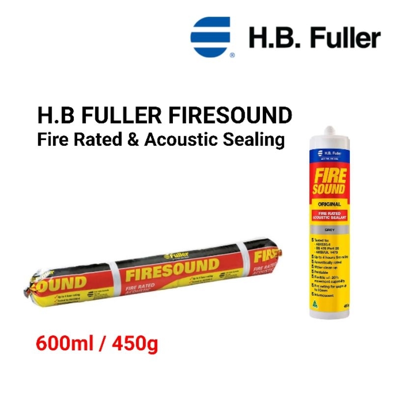 HB FULLER FIRESOUND (600ml & 450g cartridge) 4 Hour Fire Rated and ...