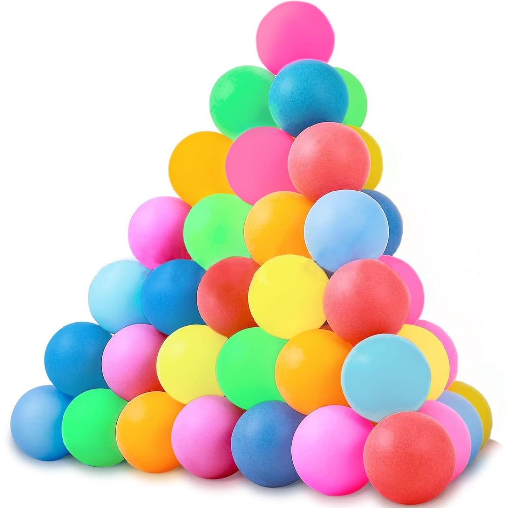 PP Material Ping Pong Balls High Elasticity Mixed Colours Table Tennis ...