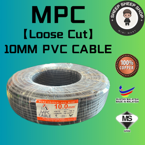 【Loose Cut】MPC Kabel 10MM wayar elektrik Insulated PVC 100% Pure Copper ...