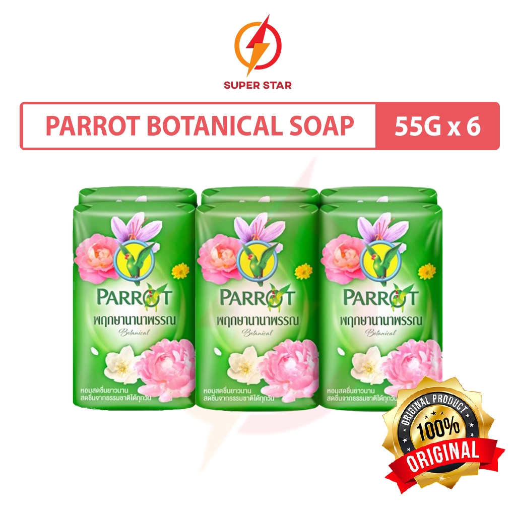 Parrot Botanicals Soap / Sabun 55g x 6s (1 Set) | Shopee Malaysia