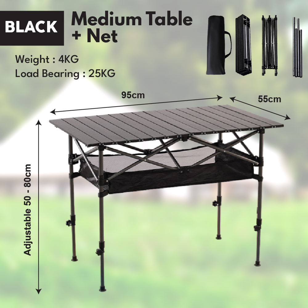 Das Nature™ Meja Lipat Camping Table set Portable Outdoor Foldable Meja ...