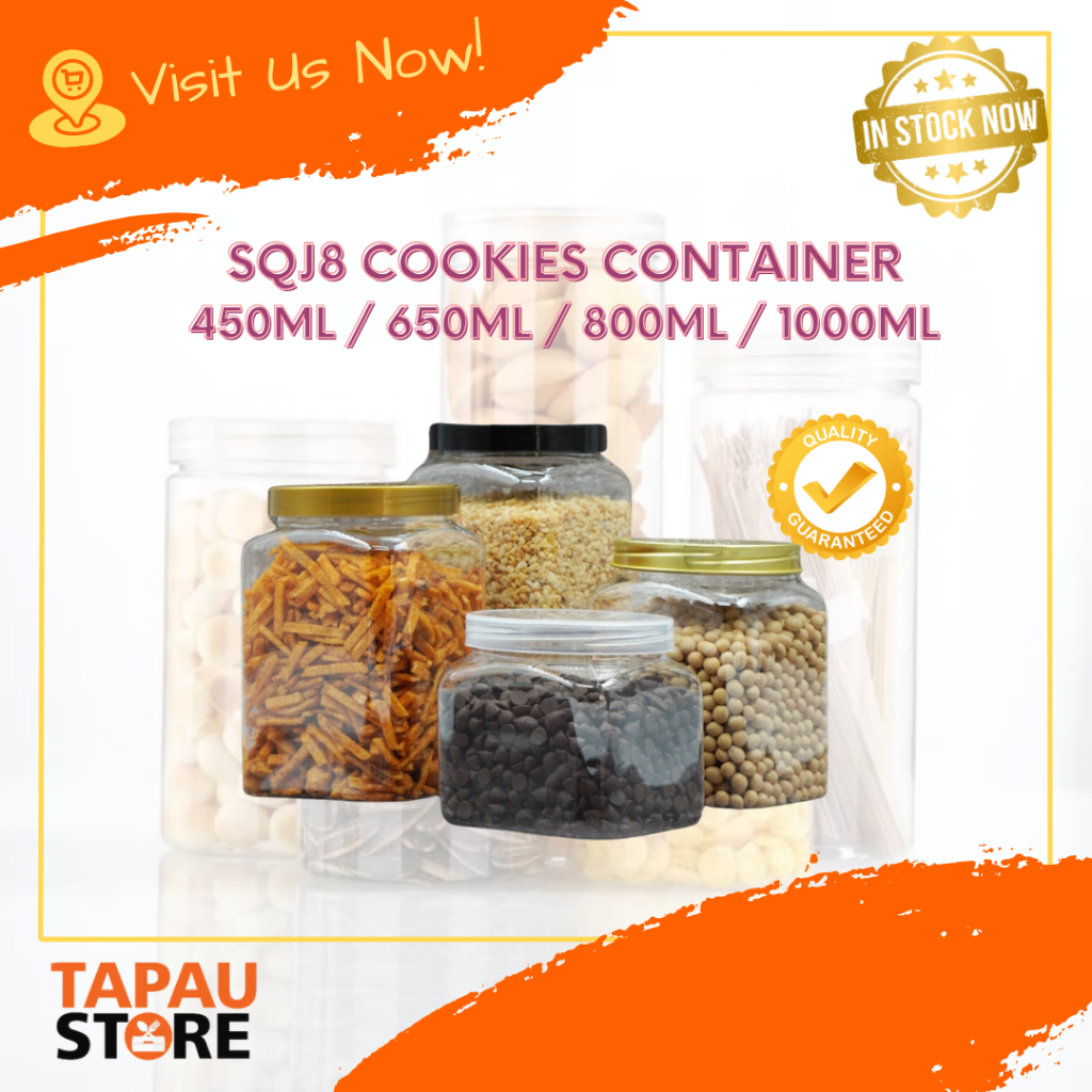 Cookies Container Cracker Barrel With Colour Lid Food Plastic