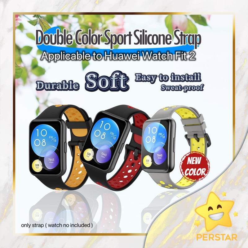 [ New Design ] SmartWatch Two-color Strap / Sporty Strap Smart Watch ...