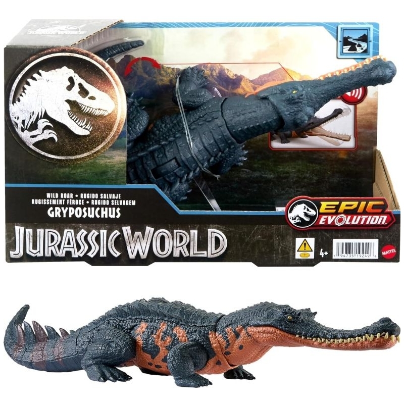 Mattel Jurassic World Gryposuchus Epic Evolution Wild Roar | Shopee ...