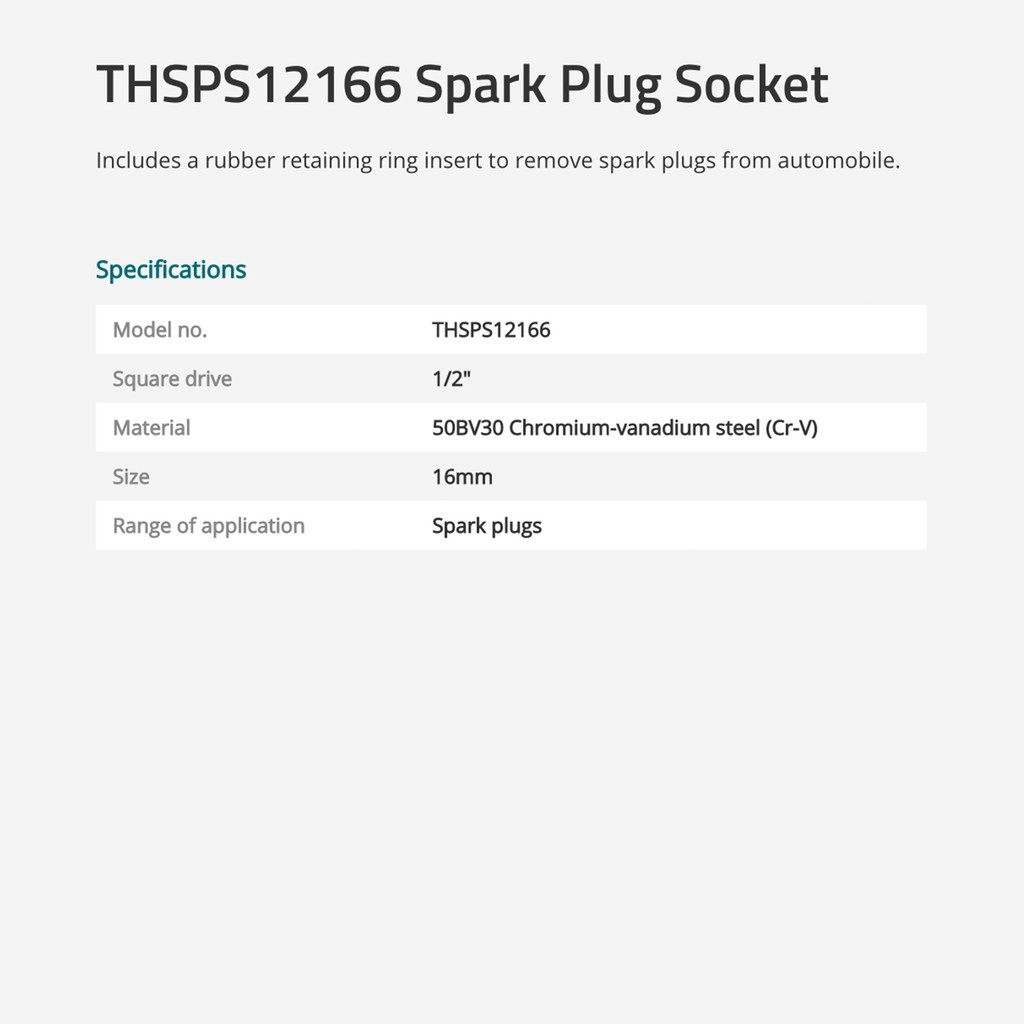 Spark Plug Socket Size Chart
