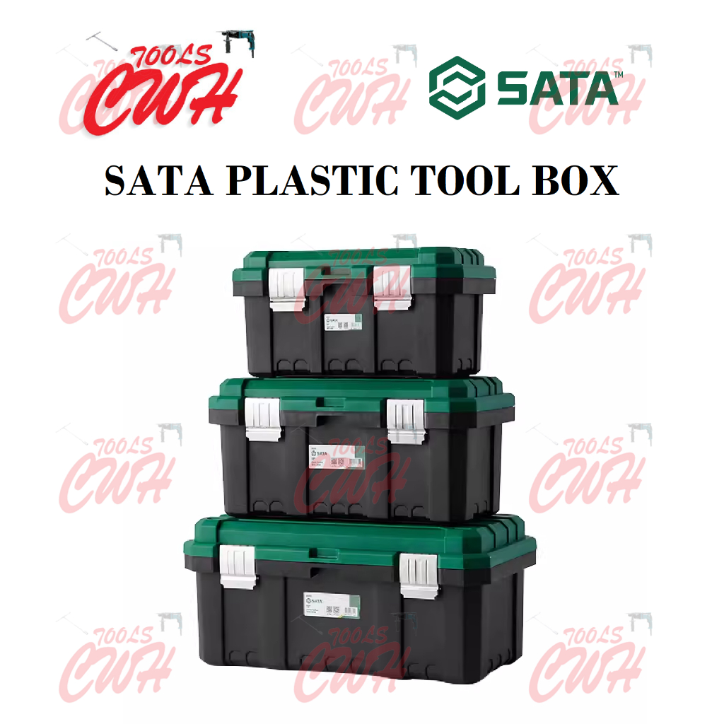 SATA PLASTIC TOOLBOX TOOL BOX TOOLS STORAGE ORGANIZER ORGANISER CWH ...