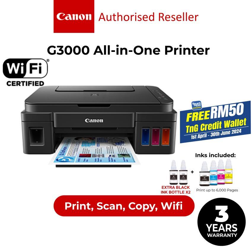 CANON Pixma G3000 Refillable Ink Tank All-In-One Wireless Printer for ...