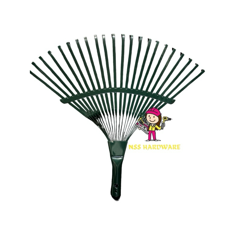 HEAVY DUTY METAL GRASS RAKE CRAWLER GARDENING Penyakar besi cakar ...