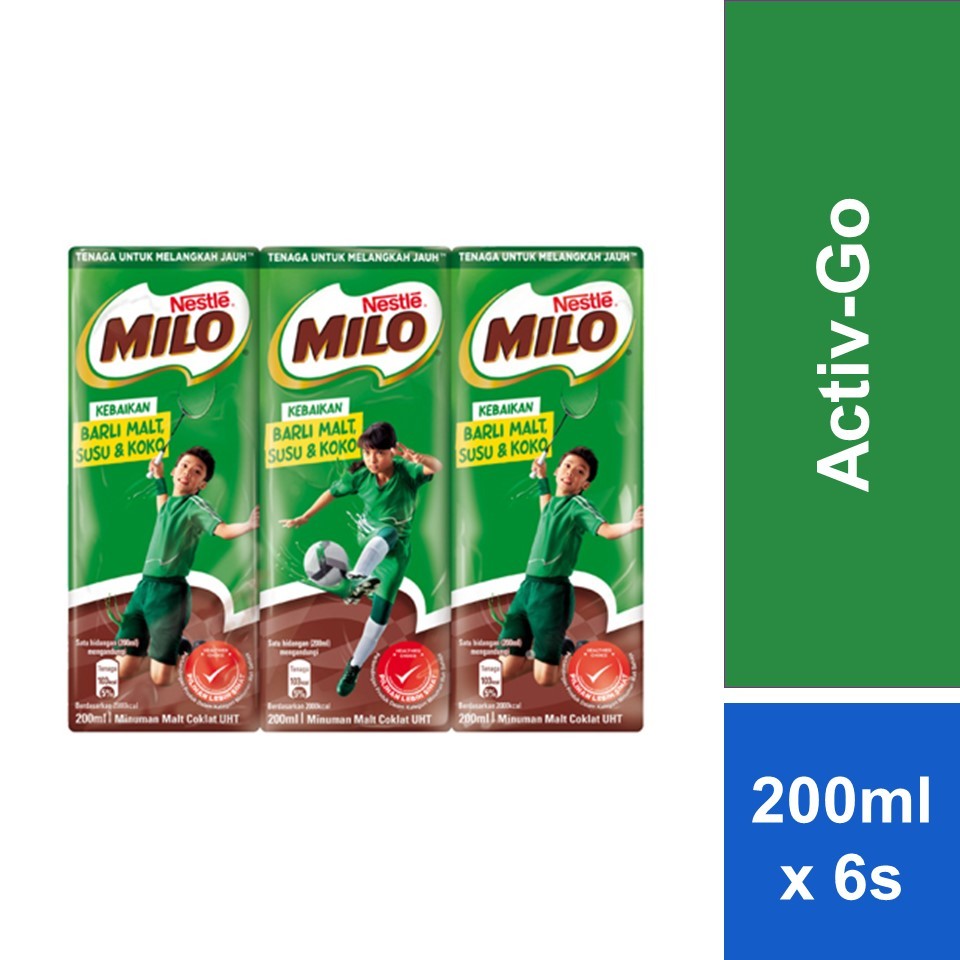 NESTLE Milo Chocolate Malt UHT 200ml x 6s (Halal) | Shopee Malaysia